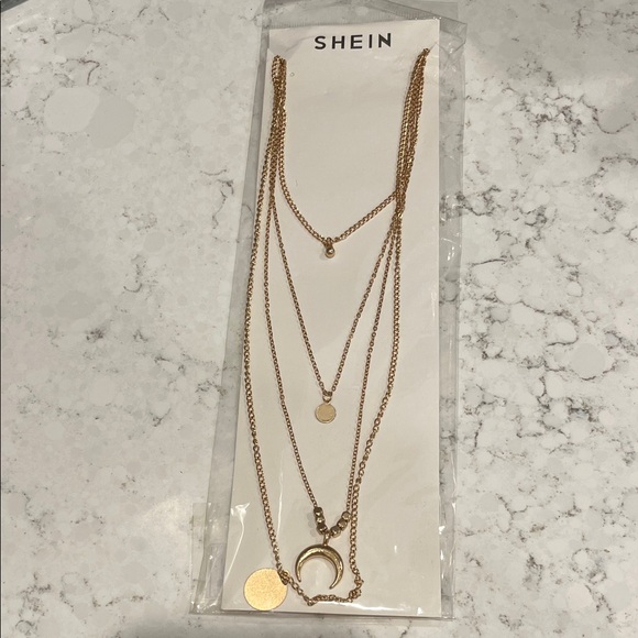 SHEIN | Jewelry | Shein Gold Layered Necklace Elegant Chains | Poshmark